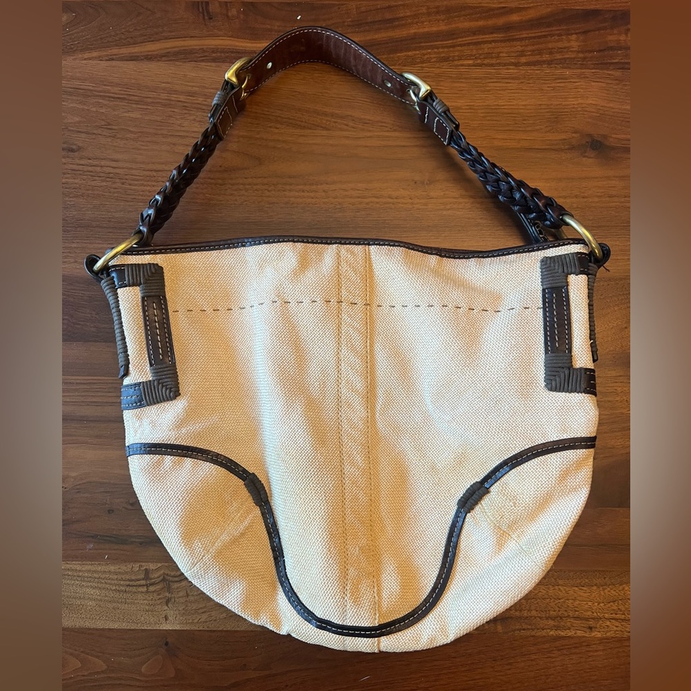 Coach Vintage Raffia Shoulder Bag - Gem